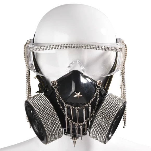 PrettySiccAccessories | Accessories | Rhinestone Fashion Gas Mask W ...